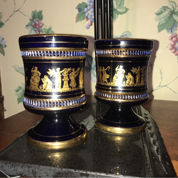 I Spyropoulos | Other | Vintage I Spyropoulos Greek Pottery 24k Gold ...